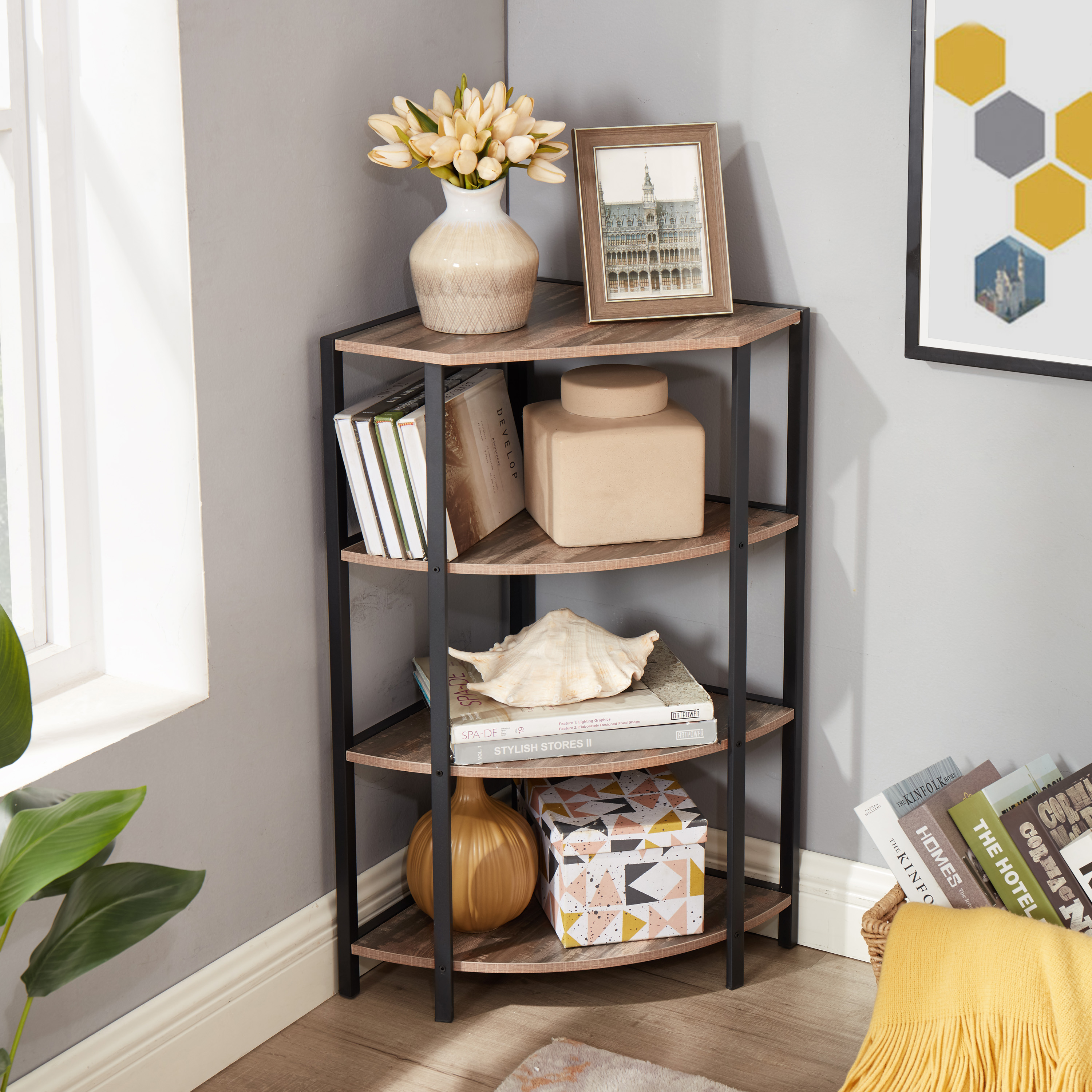 4-Tier Metal Basket Stand for Storage and Organization - Walmart.com