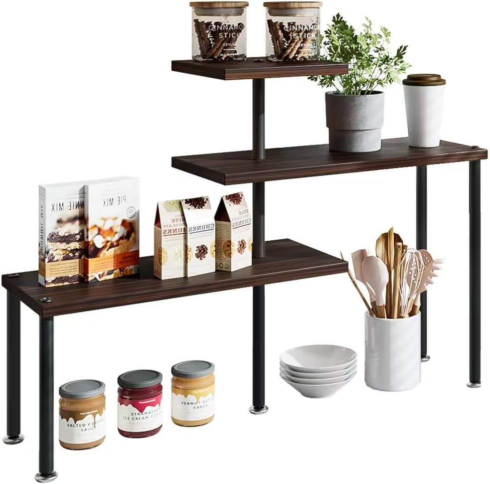 Corner Shelf Countertop Organizer 3 Tier Kitchen Corner Shelves ...