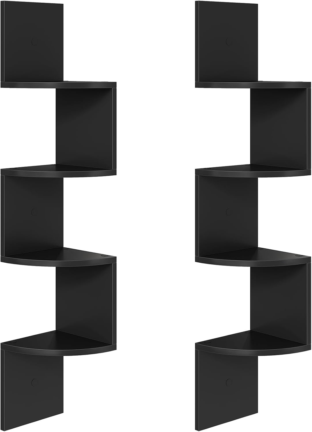 Corner Shelf, Set of 2 Floating Corner Shelves, 4-Tier Wall-Mounted ...