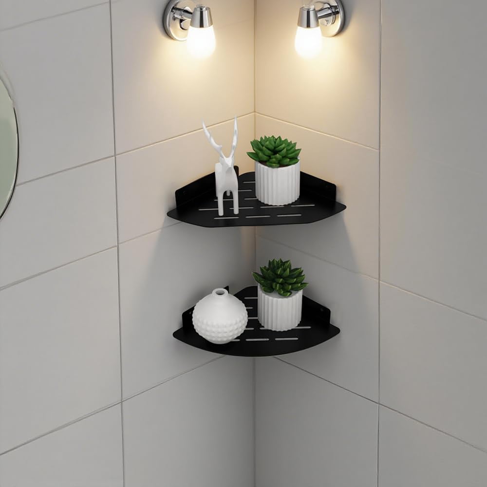 Corner Shelf Shower Caddy Hanging, Metal Floating Shelves for Wall ...