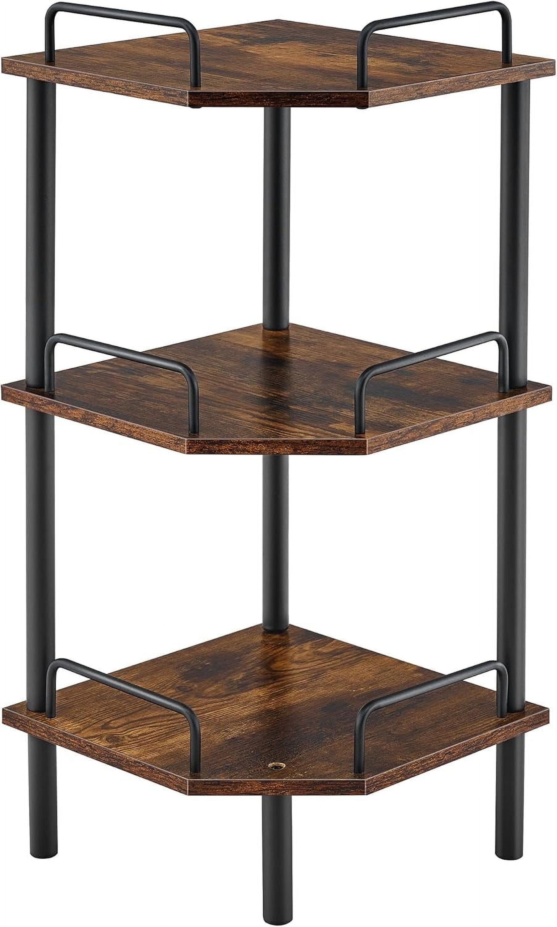Corner Shelf Stand, 3 Tier Industrial Corner Shelves, Multipurpose ...