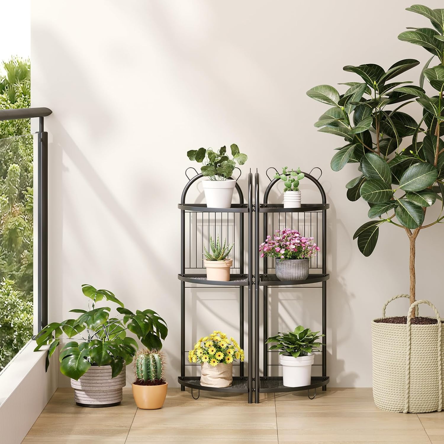 Corner Shelf Stand Metal Bathroom Corner Shelf 3 Tier Standing Shower ...