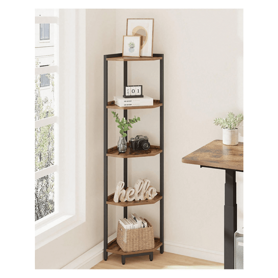 Corner Shelf Stand, Shelves,Corner Bookshelf, Storage Standing Shelf ...