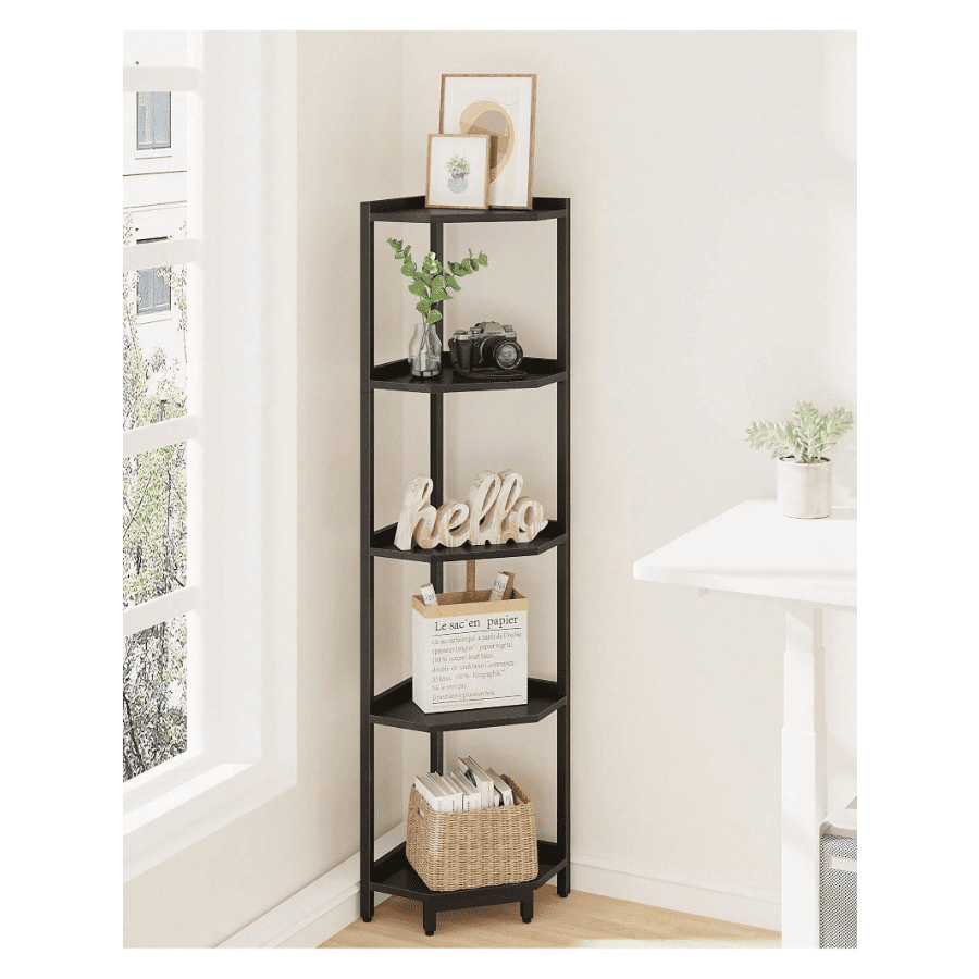 Corner Shelf Stand, Shelves,Corner Bookshelf, Storage Standing Shelf ...
