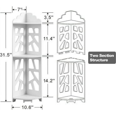 Bamboo Corner Shelf, 4 Tier Stackable Shower Corner Shelves, Corner ...
