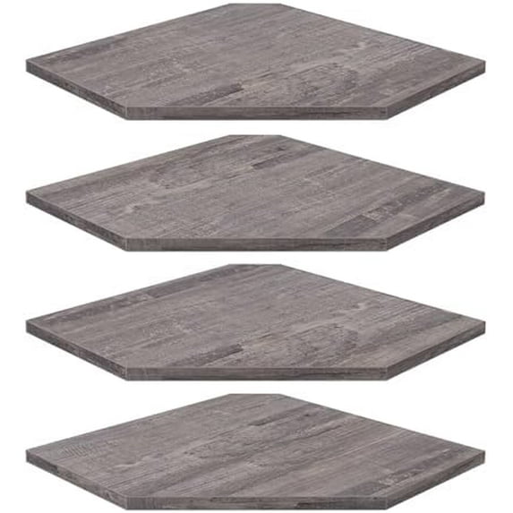 Corner Shelf Wall Mount, Set of 2 Corner Floating Shelves with Cord ...