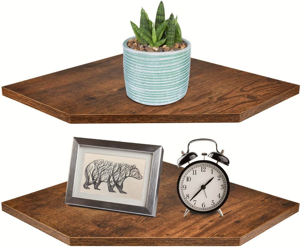 Corner Shelf Wall Mount, Set of 2 Floating Corner Shelf Organizer for ...