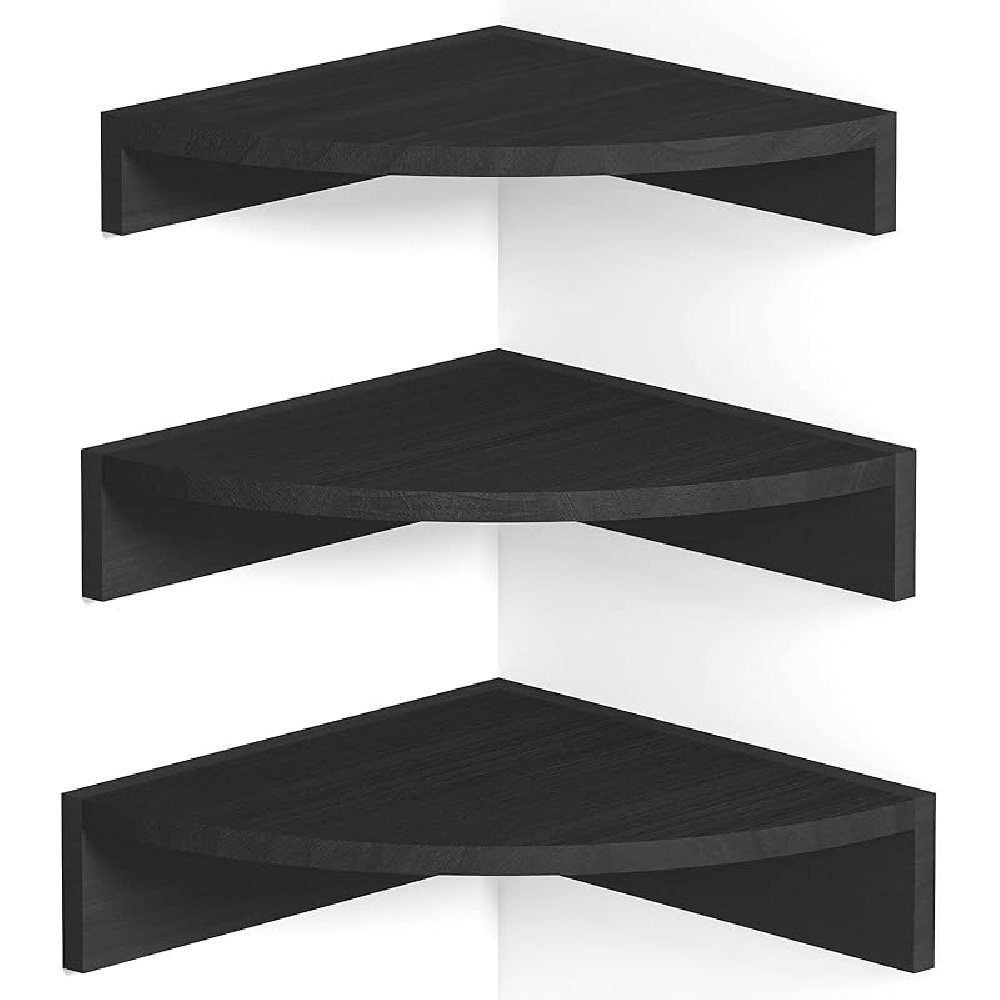 Corner Shelf Wall Mount, Set of 3 Floating Shelves for Storage and ...