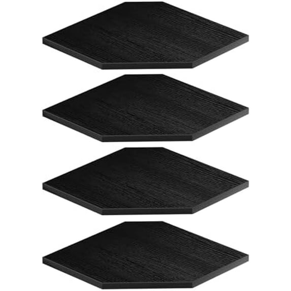 Corner Shelves, 12 Inch Corner Shelf Wall Mounted with Wire Hole, 4 ...