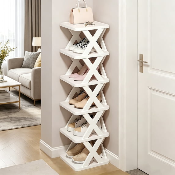 Corner Shoe Rack,Collapsible Shoe Rack,6-Layer Shoe Rack Storage ...