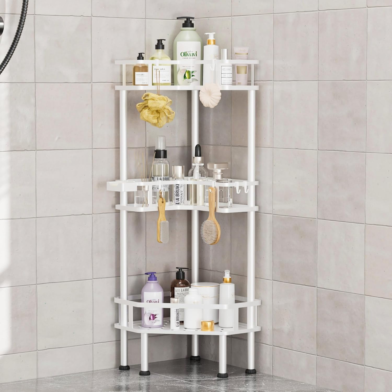 Corner Shower - 3 Tier Shower Organizer Corner Shelf Stainless Steel ...