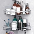 Corner Shower Caddy, 2 Pack Adhesive Bathroom Shower Corner Organizer ...
