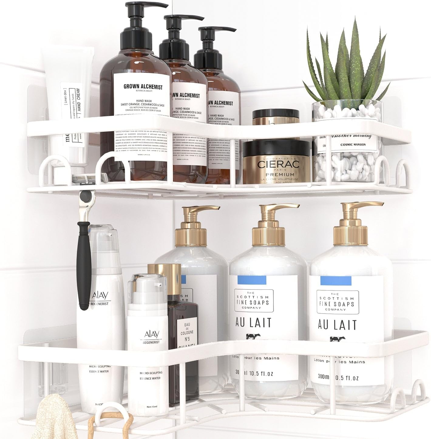 Corner Shower Caddy - 2 Pack, Adhesive Shower Organizers, Rustproof ...