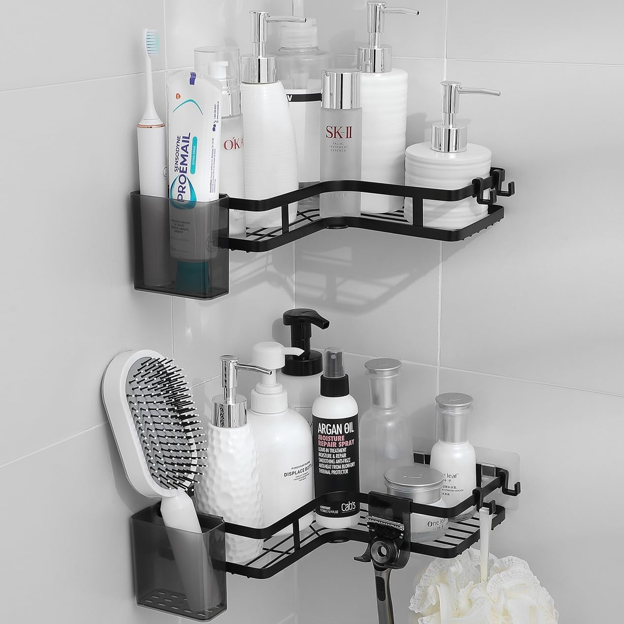 Corner Shower Caddy,2 Pack Rustproof Corner Organizer Shelves,No ...