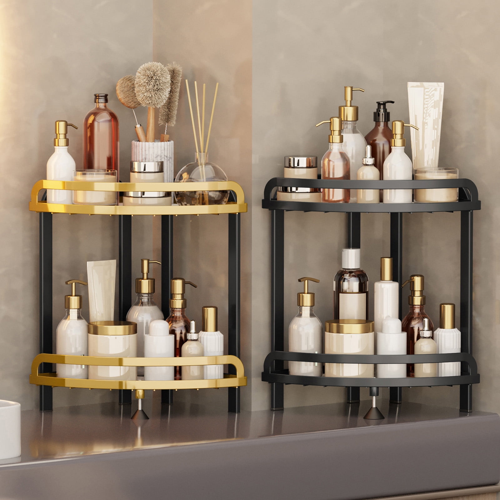 Corner Shower Caddy, 3-Tier Bathroom Organizer, Rustproof Metal Shelves ...