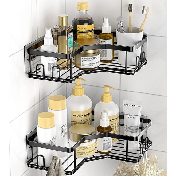 Walmart Corner Shower Caddy - Stainless Steel, 8 Hooks, 2-Pack ...