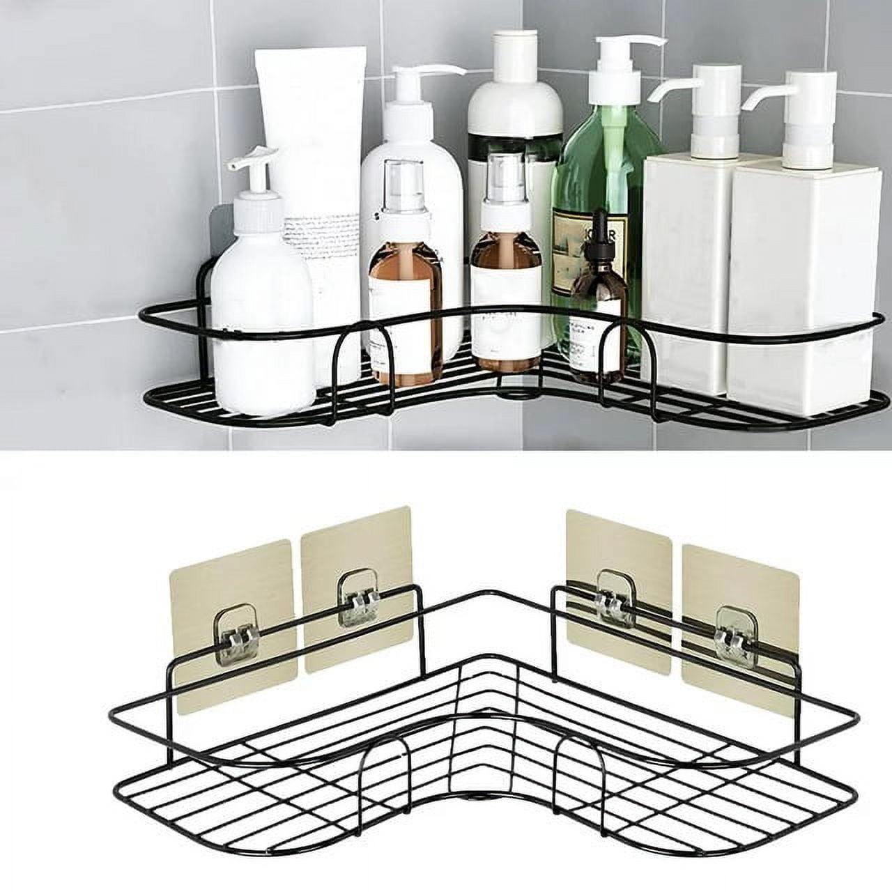 Bexikou Corner Shower Caddy, Hanging Bathroom Organizer with 4 ...