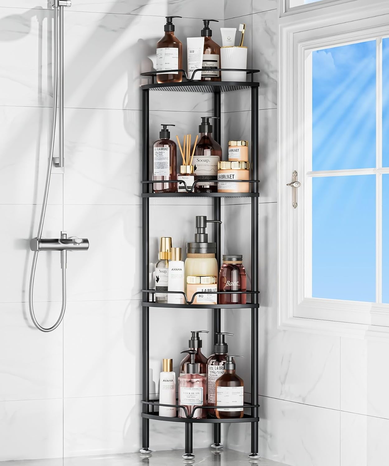 Corner Shower Caddy Free Standing, Stainless Steel Stand up Shower ...