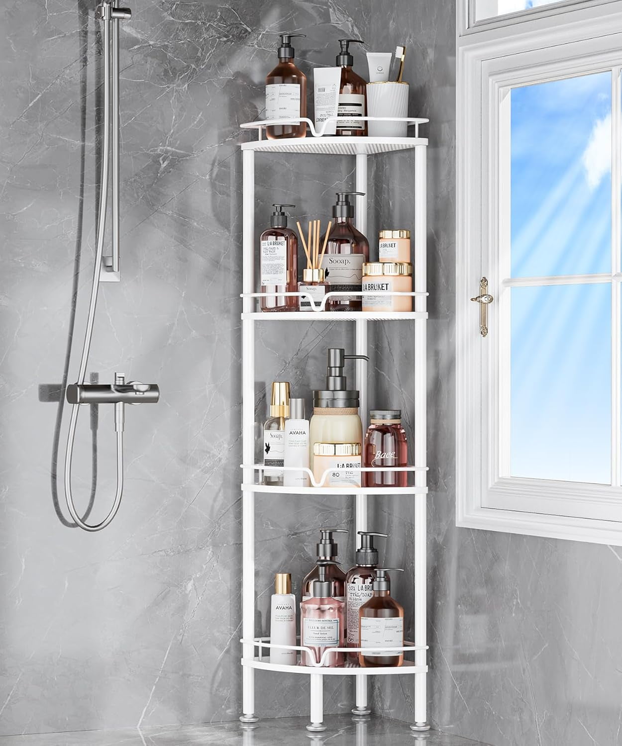 Corner Shower Caddy Free Standing, Stainless Steel Stand up Shower ...