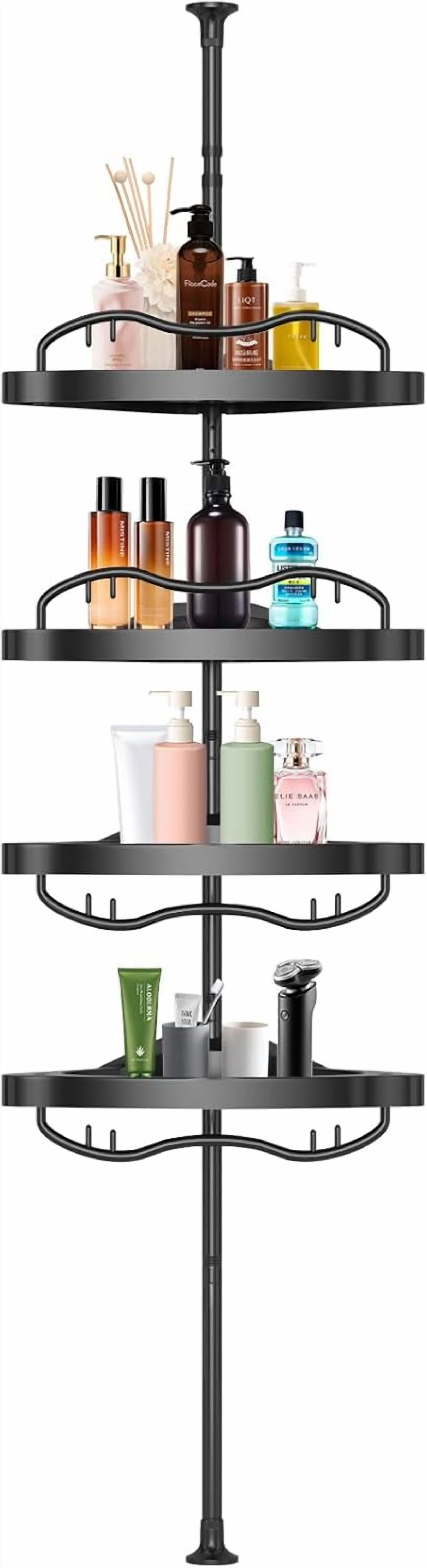 Corner Shower Caddy, Rustproof ABS Shower Shelves with 32-125 Inch ...