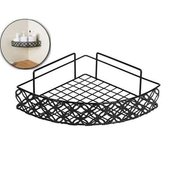 Corner Shower Caddy Shelf, Punch-Free Bathroom Organizer Rack, Iron ...