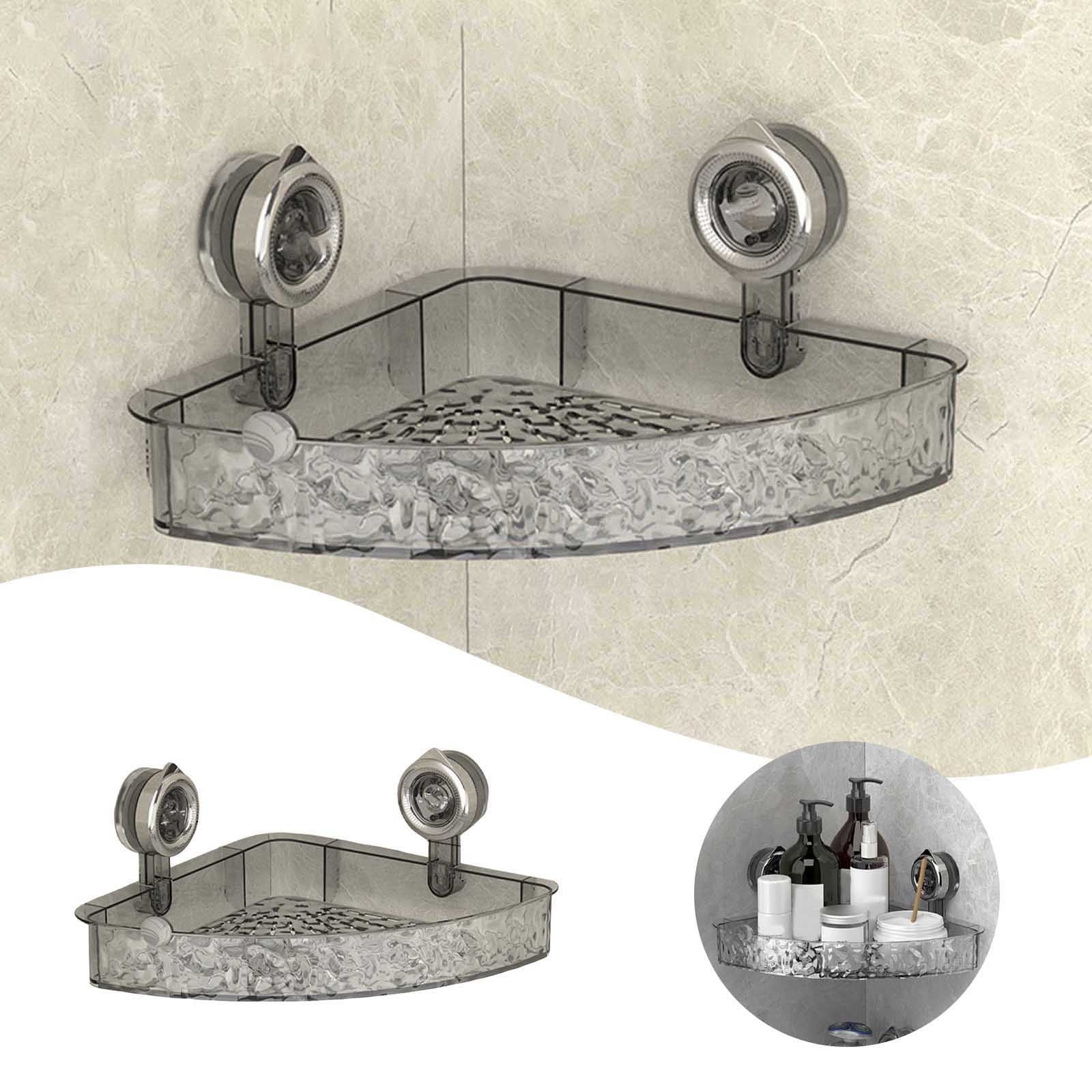 Corner Shower Caddy Suction Cup Shower Shelf Corner No Drilling ...