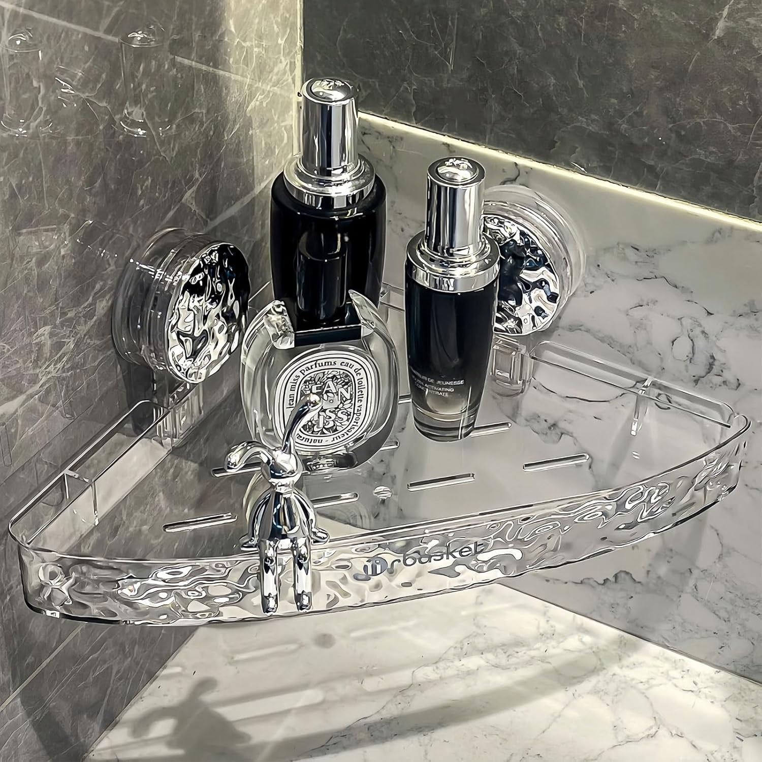 Corner Shower Caddy Suction Cup, Wall Mounted Suction Shower Rack ...