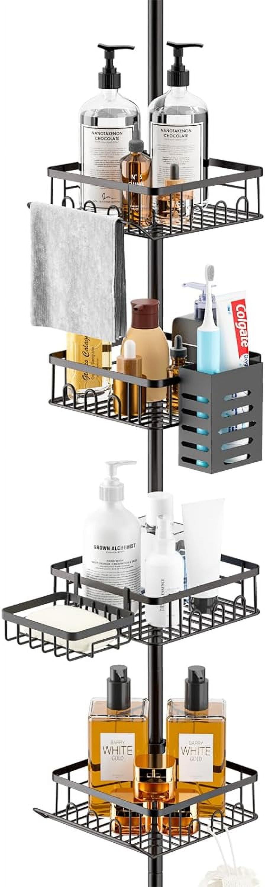 Corner Shower Caddy Tension, Adjustable 34-101 Inches Shower Caddy ...
