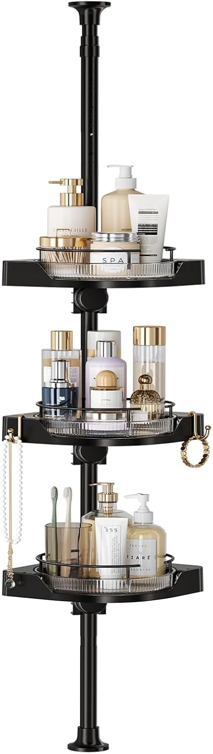 Corner Shower Caddy Tension Pole, Rotating Shower Organizer for ...