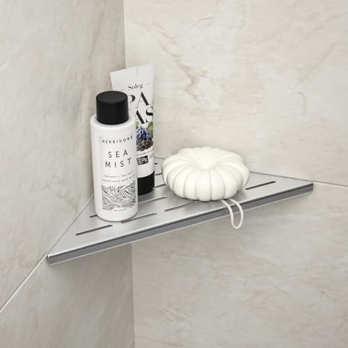 Corner Shower Shelf 10" Brushed 304 Stainless Steel Slot Design ...