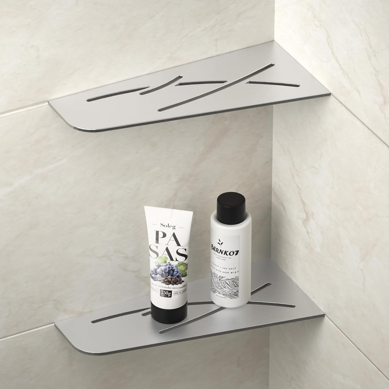 Corner Shower Shelf 12" Brushed 304 Stainless Steel Quadrilateral ...