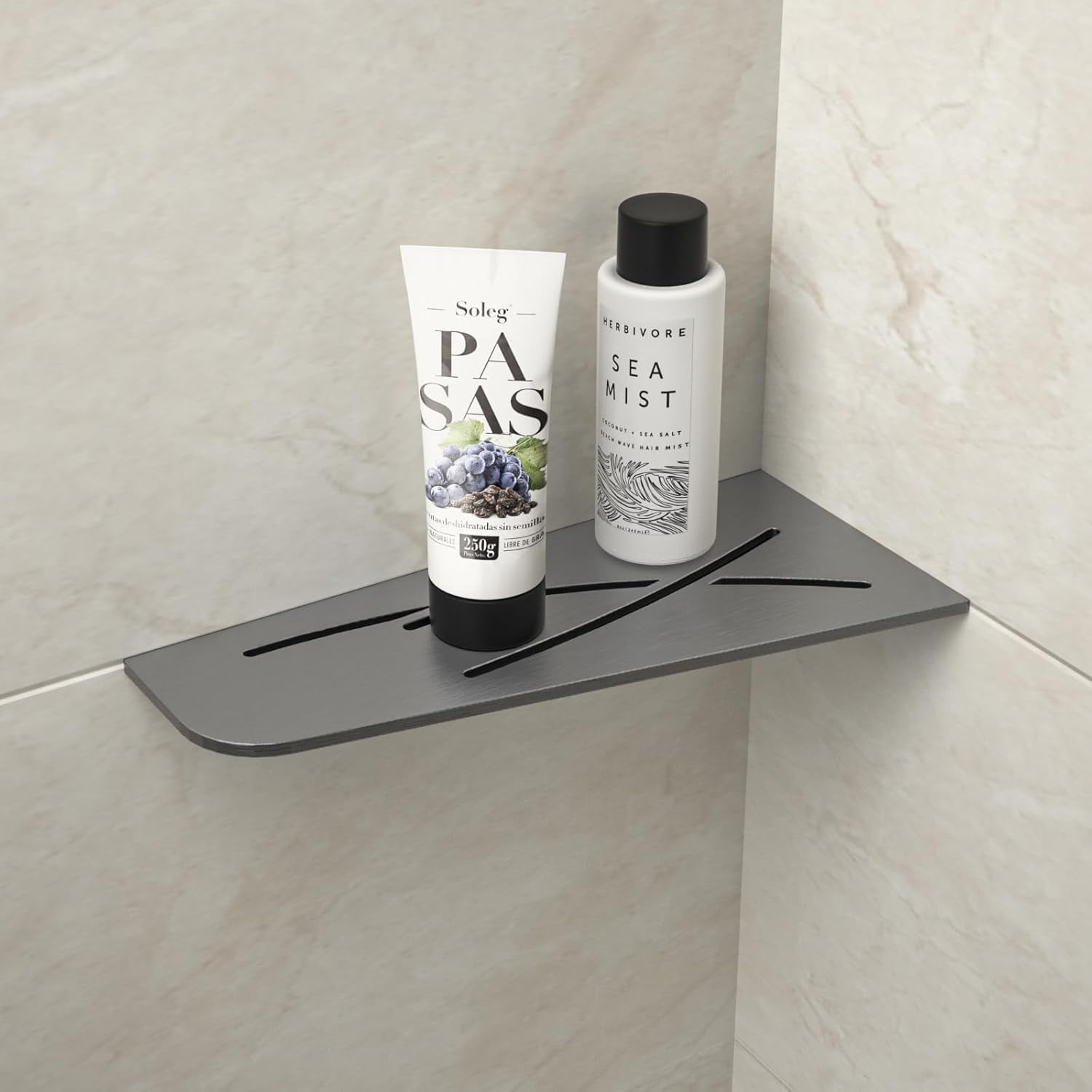 Corner Shower Shelf 12" Gunmetal 304 Stainless Steel Quadrilateral ...
