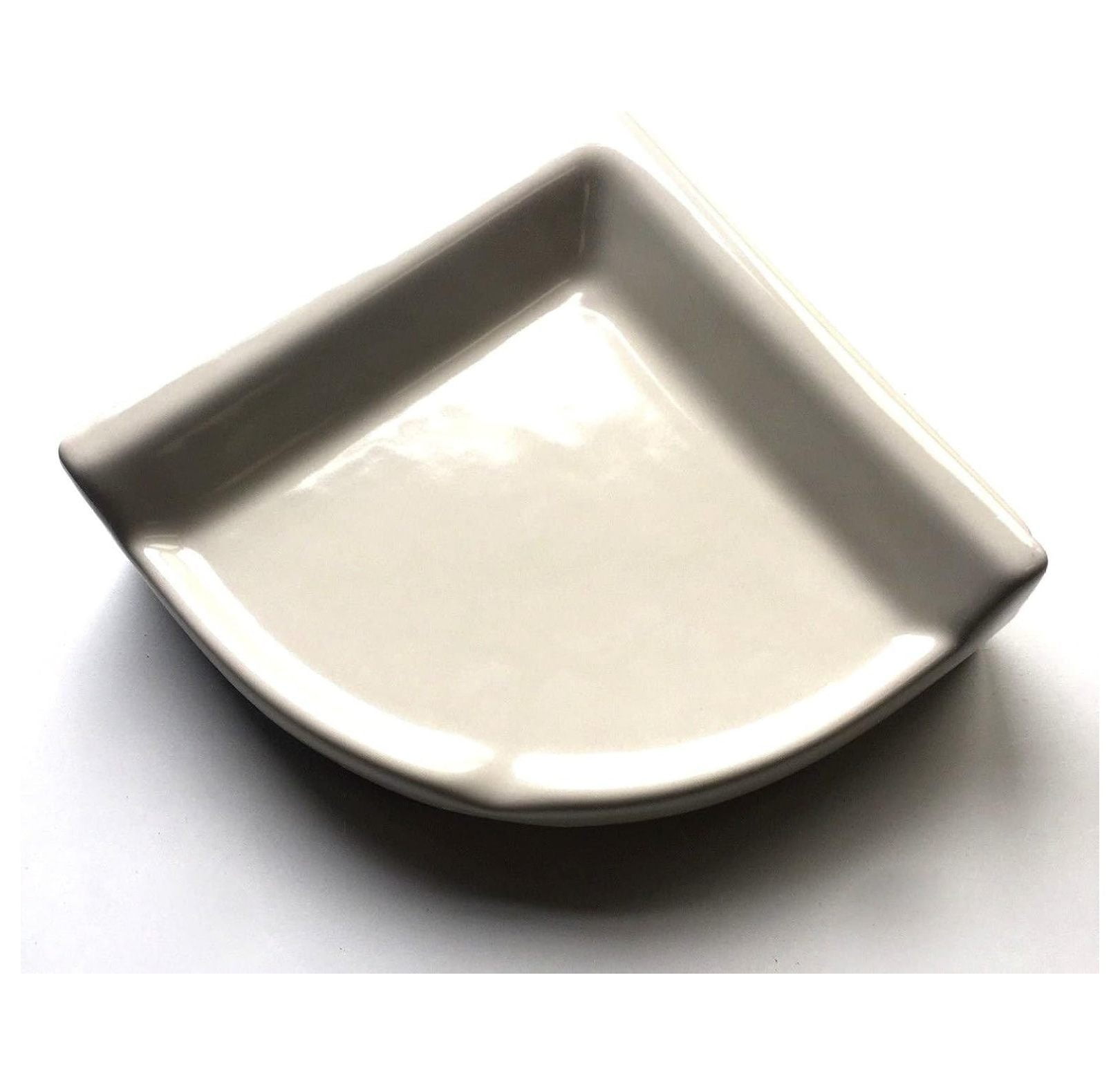 Corner Shower Shelf Almond Ceramic Thinset Mount 8-3/4" x 2-5/8 ...