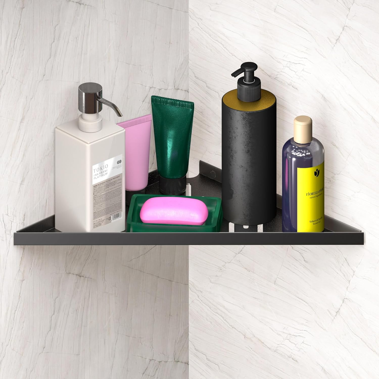 Corner Shower Shelf for Inside Shower - Adhesive/Stick/Drill/No Drill ...