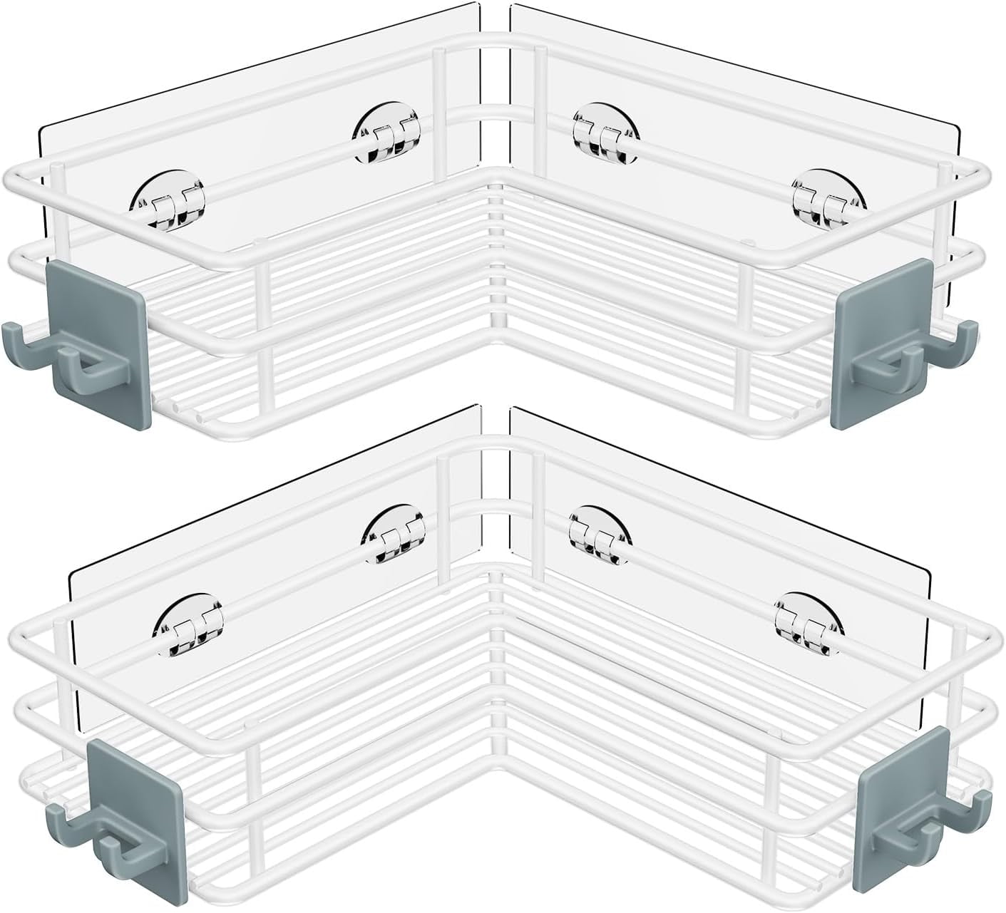 Corner Shower Shelves Stainless Steel, Adhesive Shower Caddy Basket ...