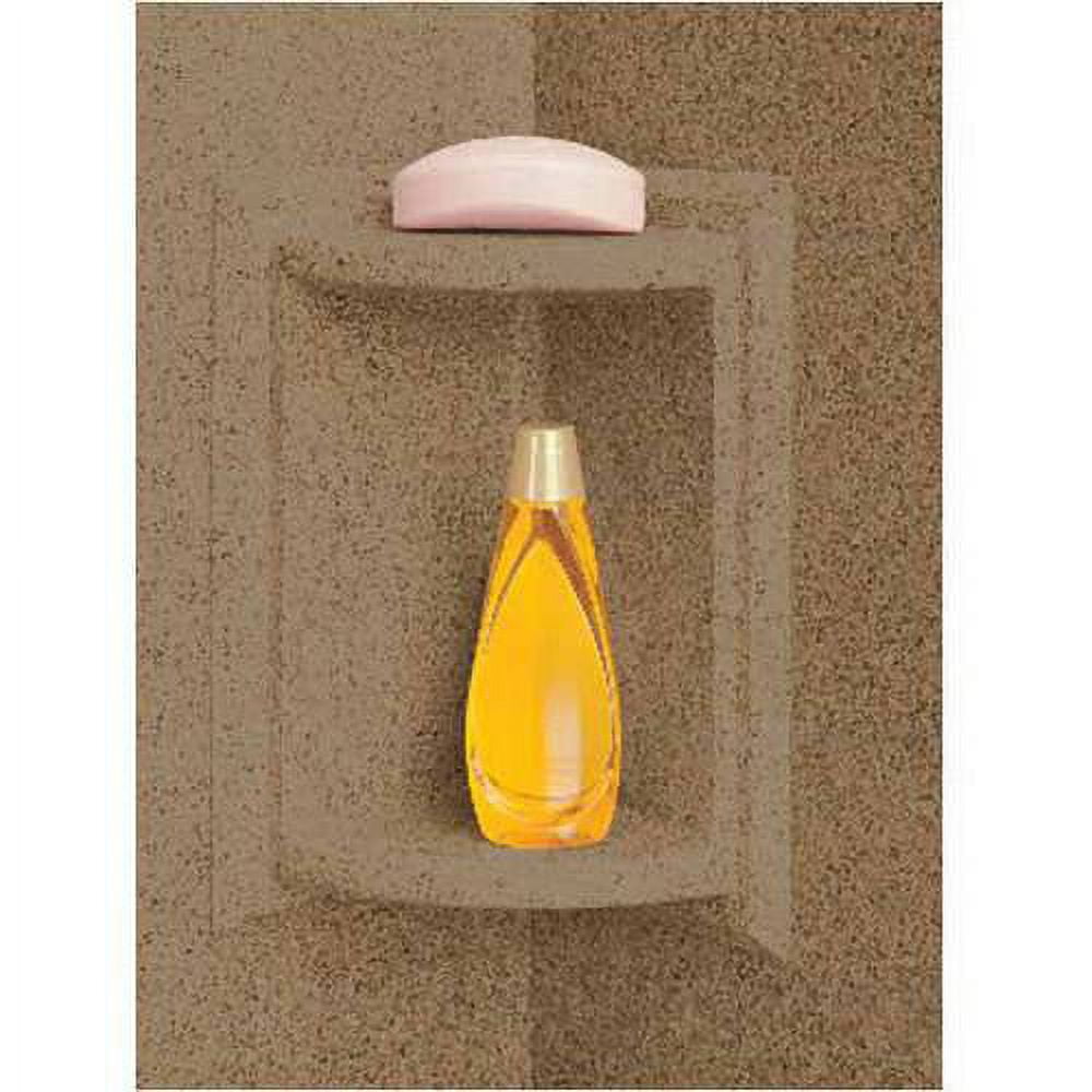 swan ss07211.091 solid surface corner shower soap dish, 5.75-in l x 5. ...