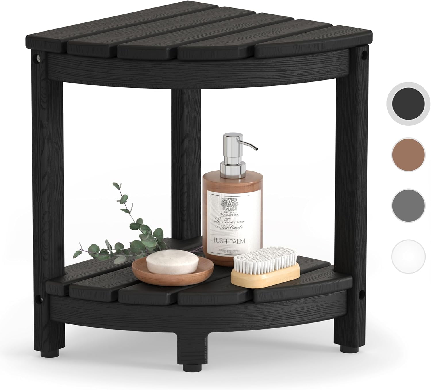 Corner Shower Stool for Inside Shower, HDPE Waterproof Shower Bench ...