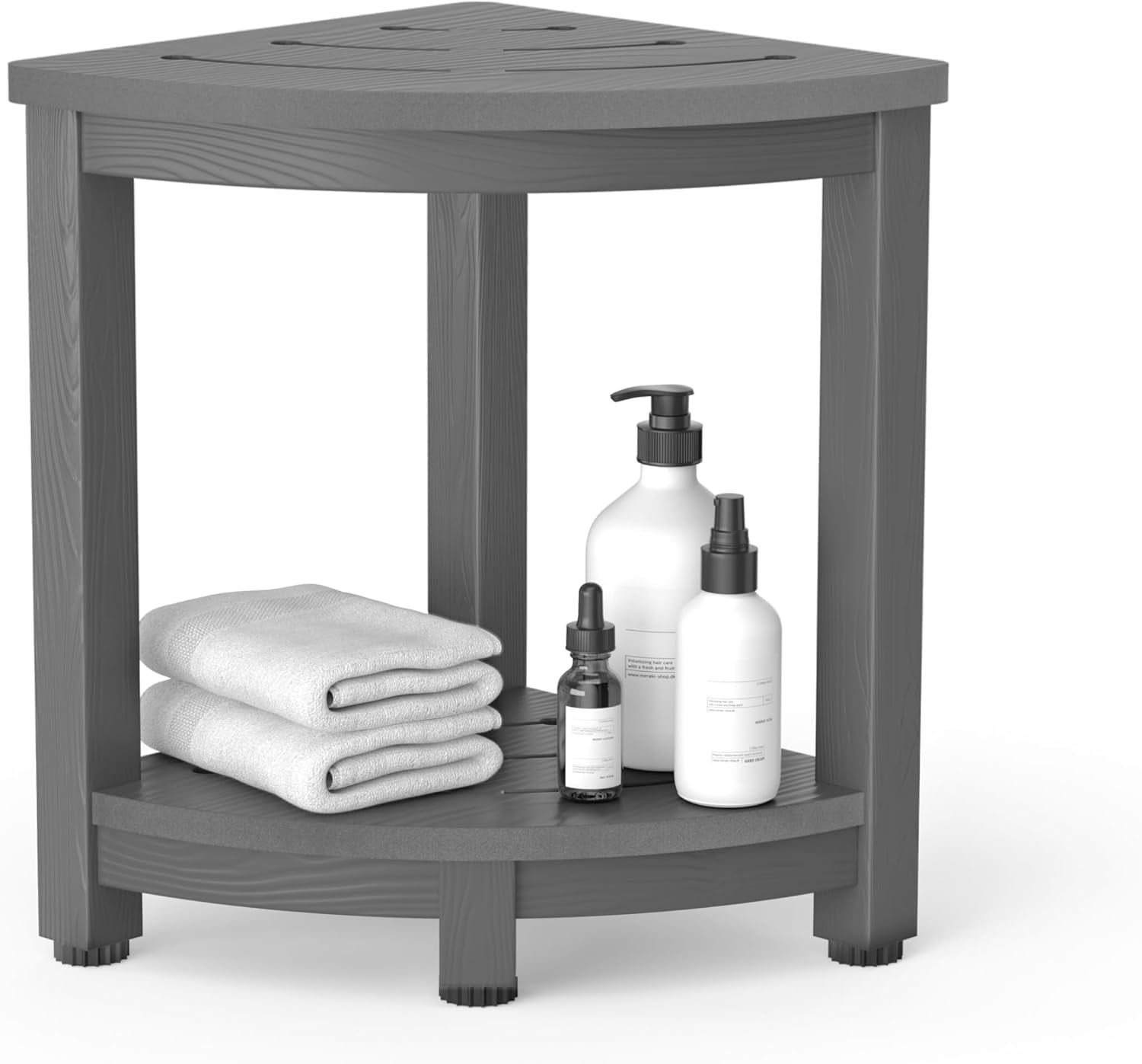 Corner Shower Stool for Inside Shower, Waterproof Shower Bench for ...