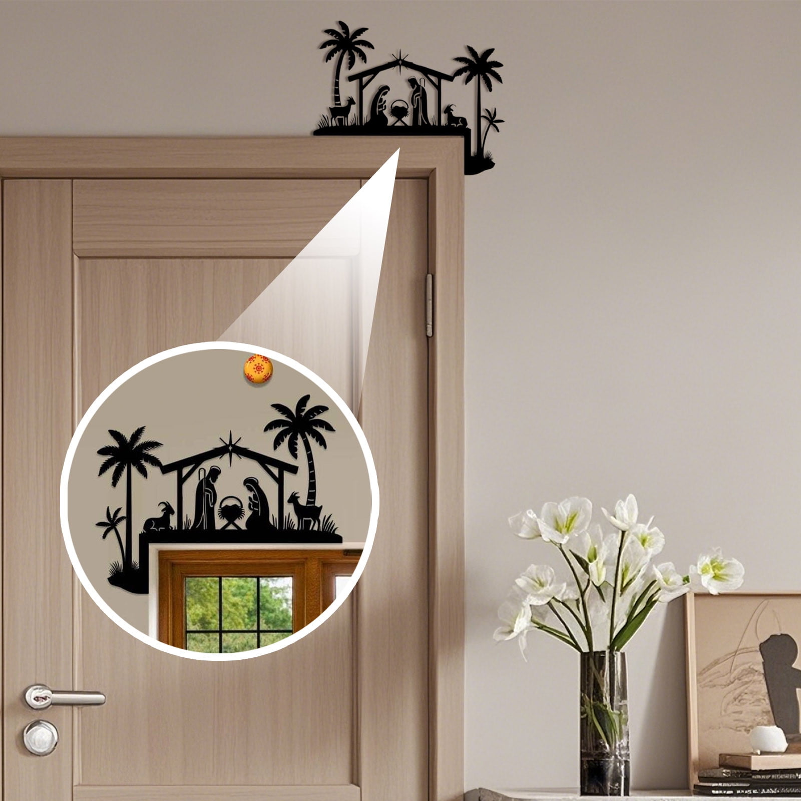 Corner Sign Decoration, Door Entry Accent, Rustic Wood Finish, Modern Home Decor, Entryway ...