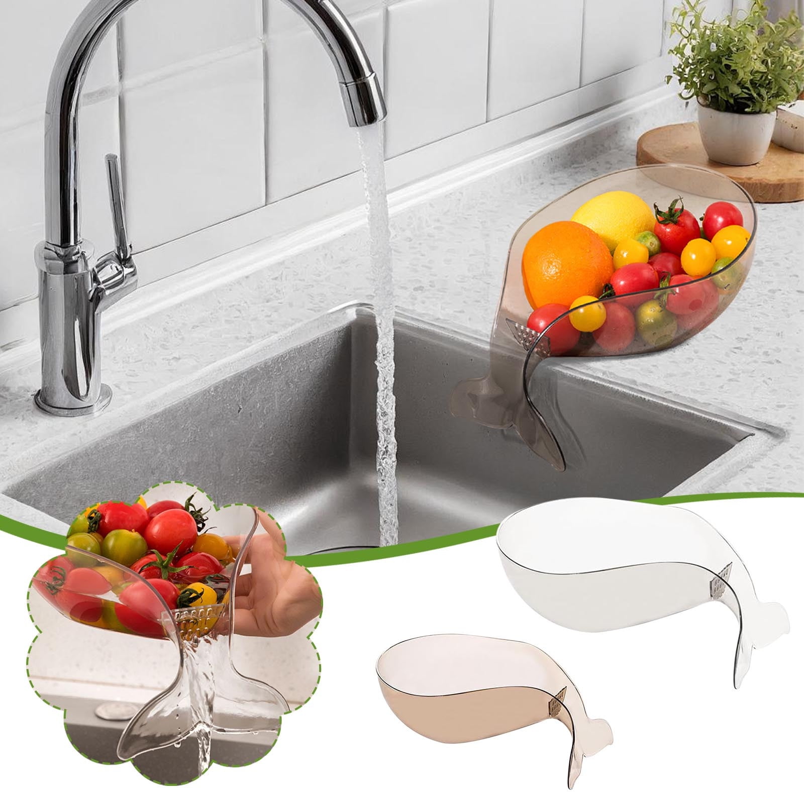Corner Sink Strainer Basket | Multi-Functional Rice Sieve, Fruit ...