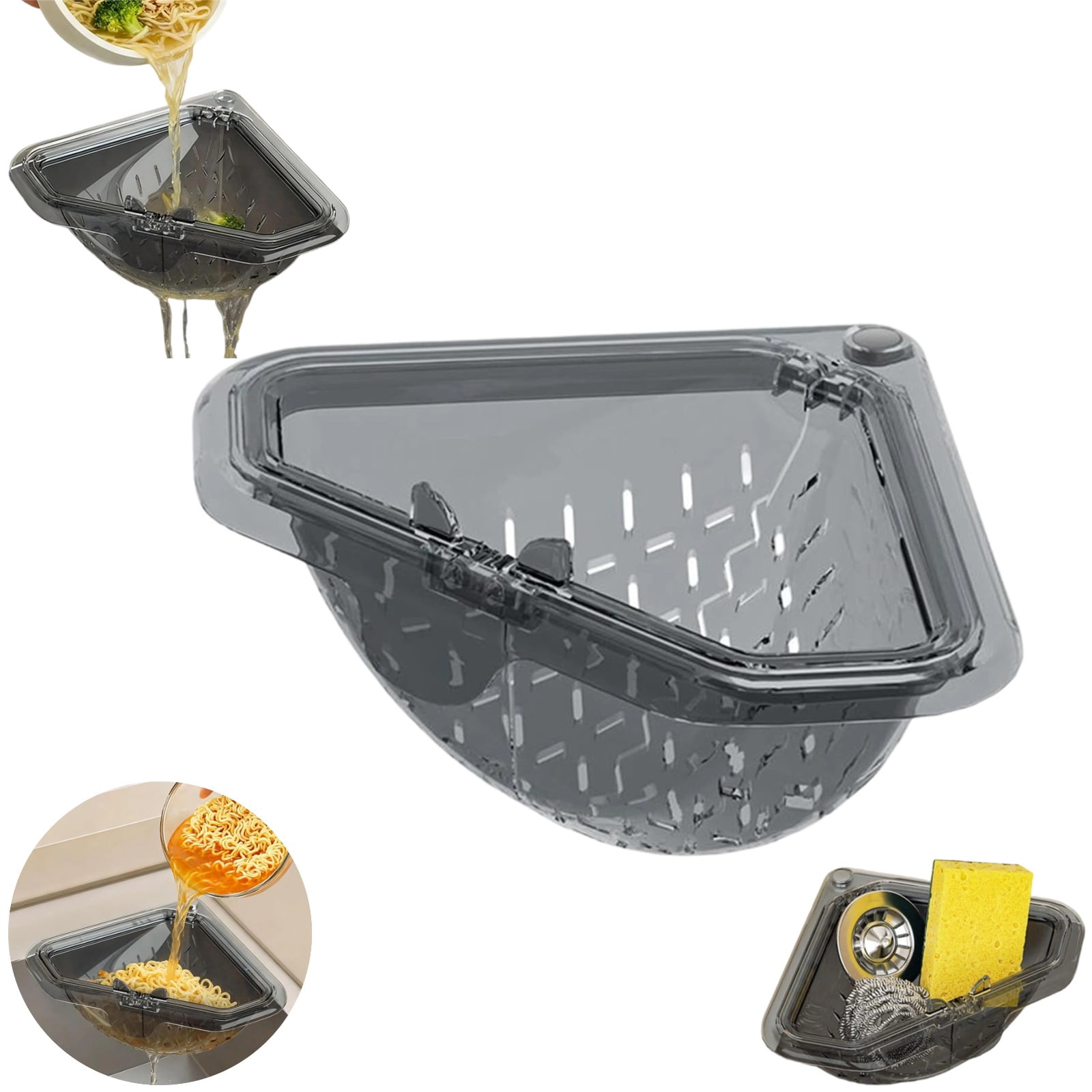 Corner Sink Strainer, Magnetic Hanging Anti-Clogging Drain Filter, Food ...