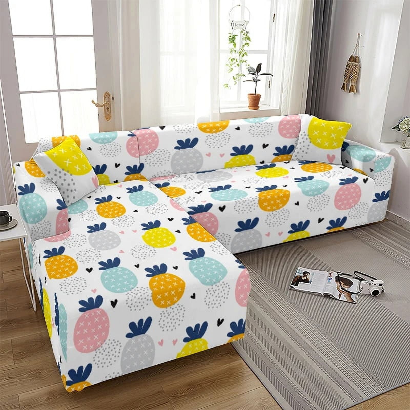 Corner Sofa Covers for Living Room Elastic Spandex Couch Cover Cushion ...