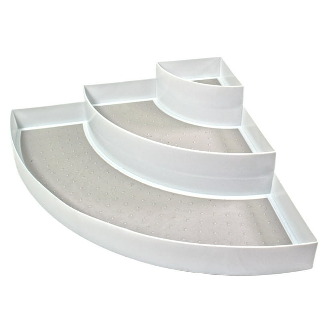 Corner Spice Rack Non Slip 3 Tier Step Shelf Organizer - White - For ...