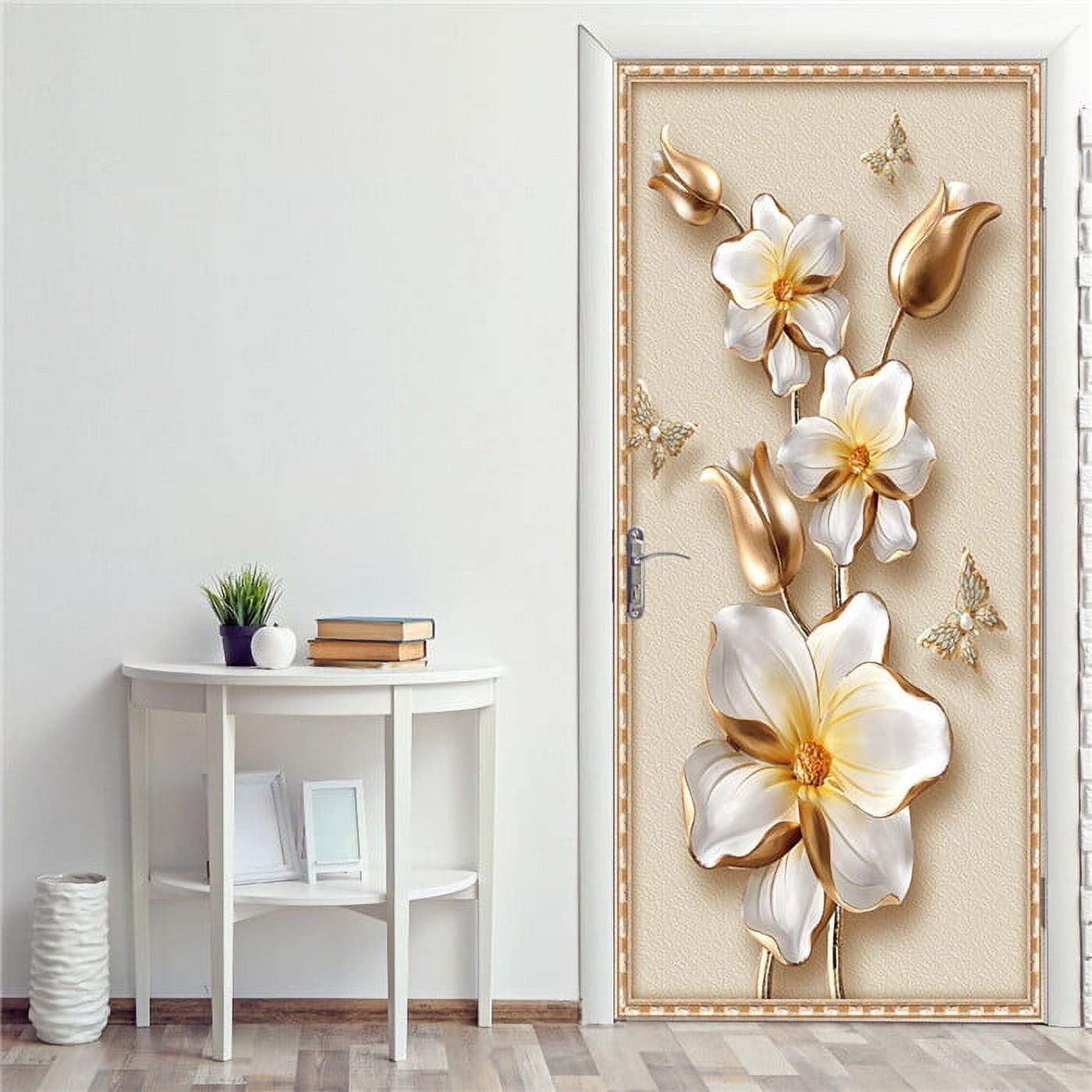 Corner Staircase Door Sticker of 3D Waterproof Wallpaper On The Door ...