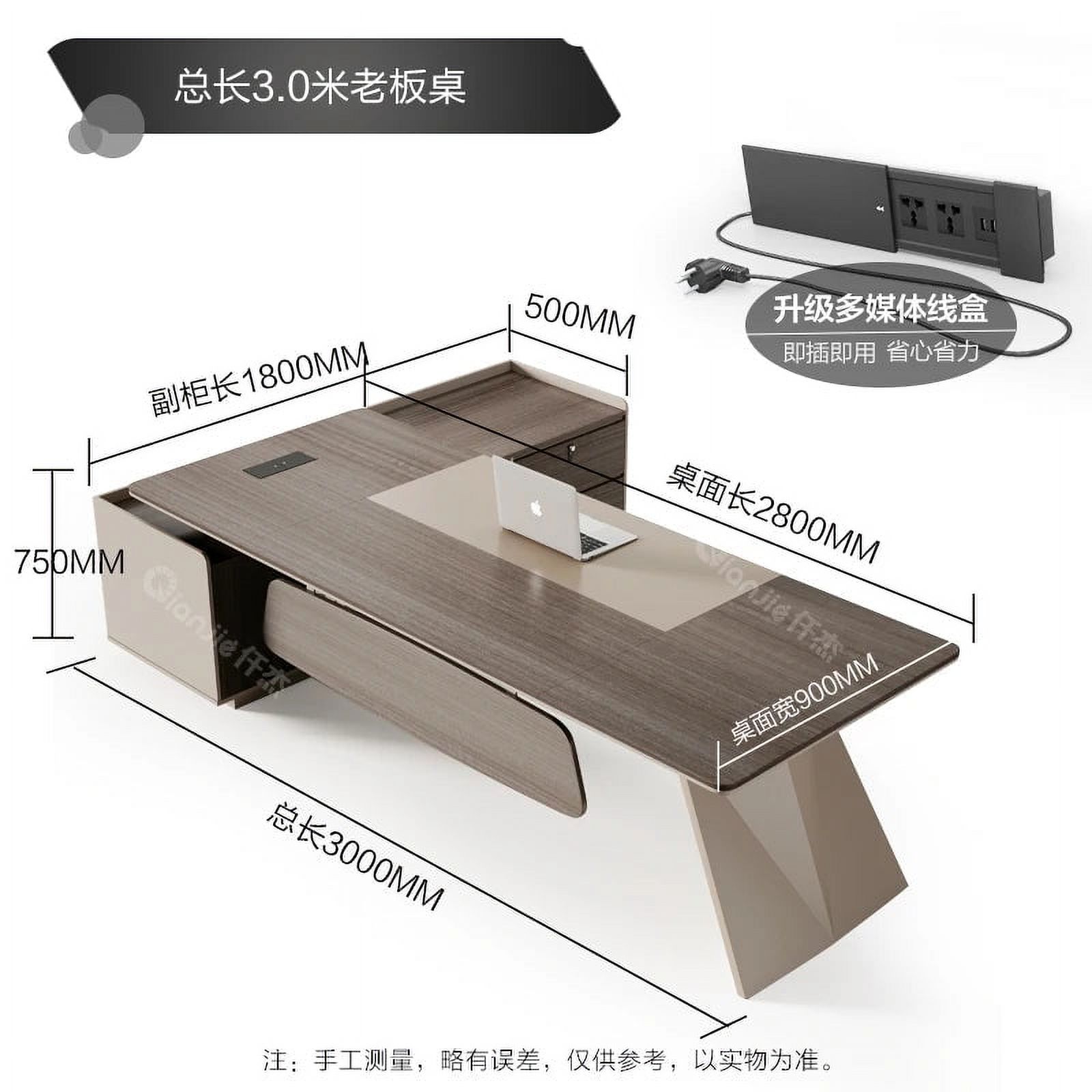 Corner Standing Desk Organizer Drawers Conference Executive Office Desk ...