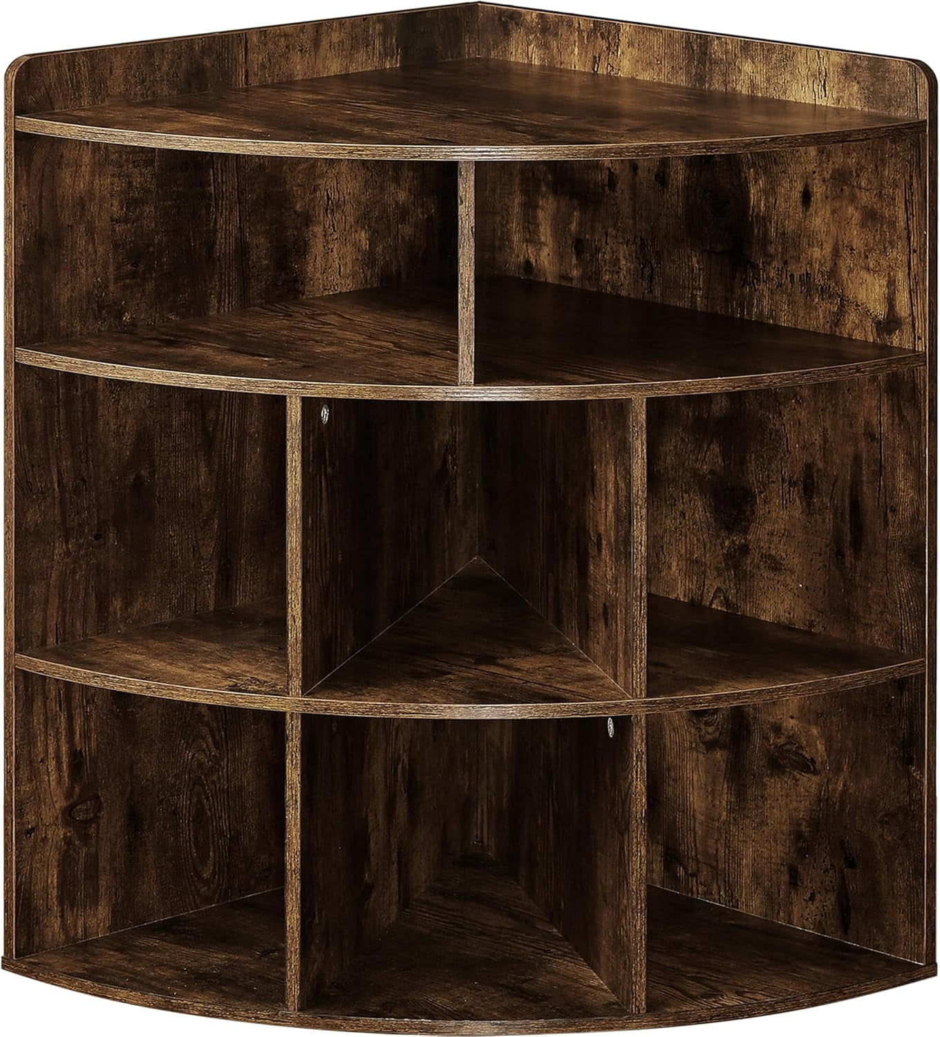 Corner Storage Cabinet with Charging Station, 3-Tier Cubby Shelf ...