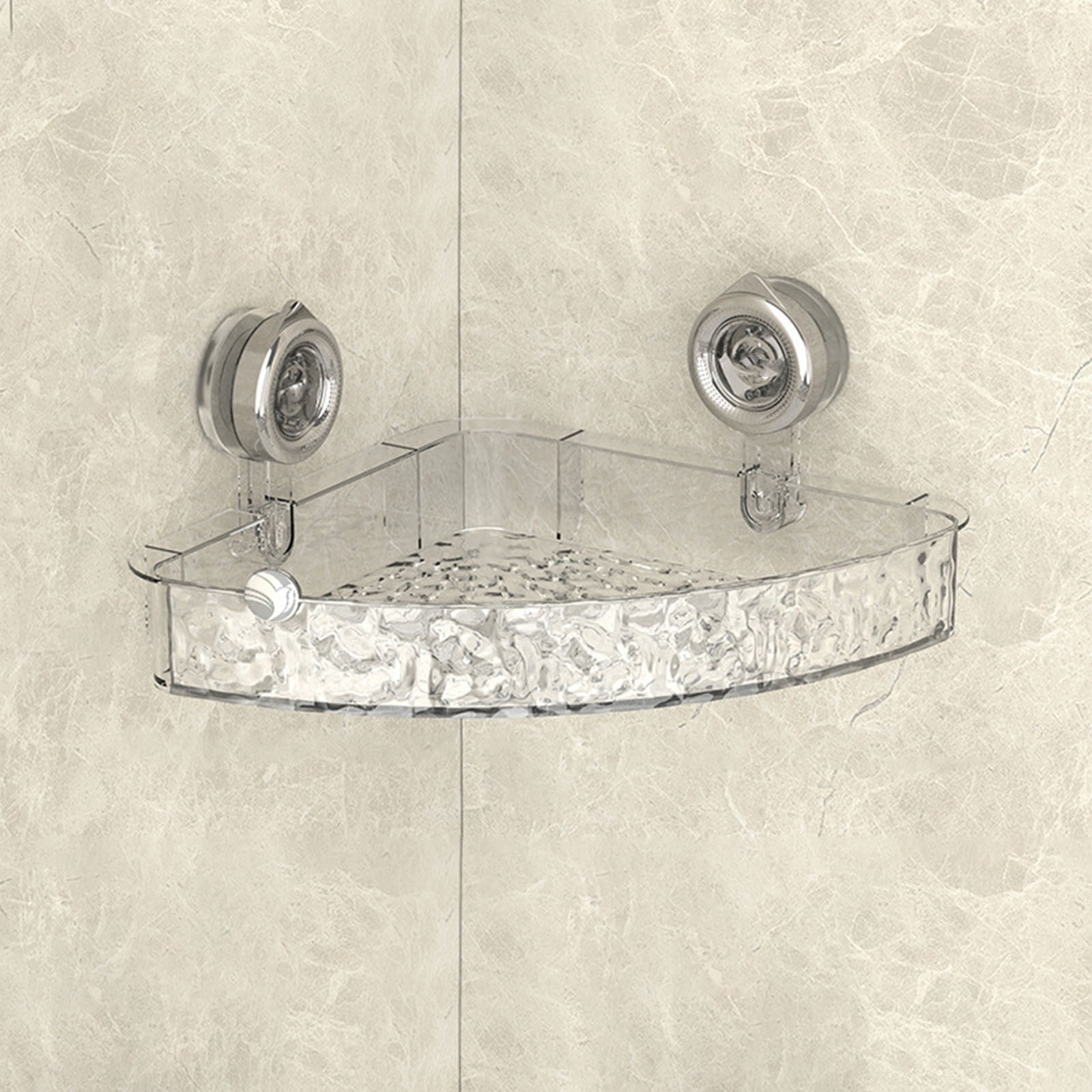 Corner Suction Shelf Under 5 ! Yannianjz No-Drill Bathroom Storage ...