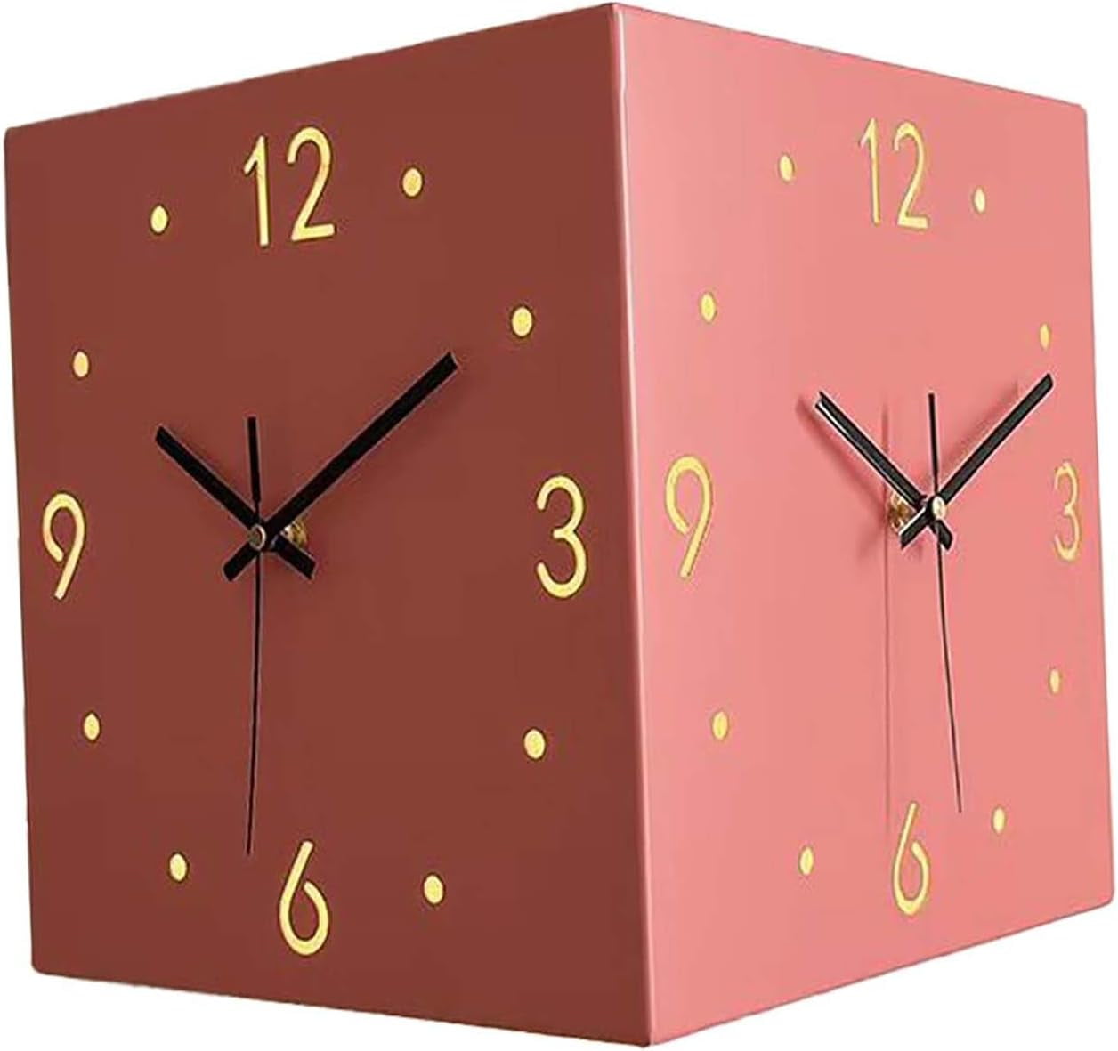 Corner Wall Clock with Light, Double Sided Wall Clock, Led Decorative ...