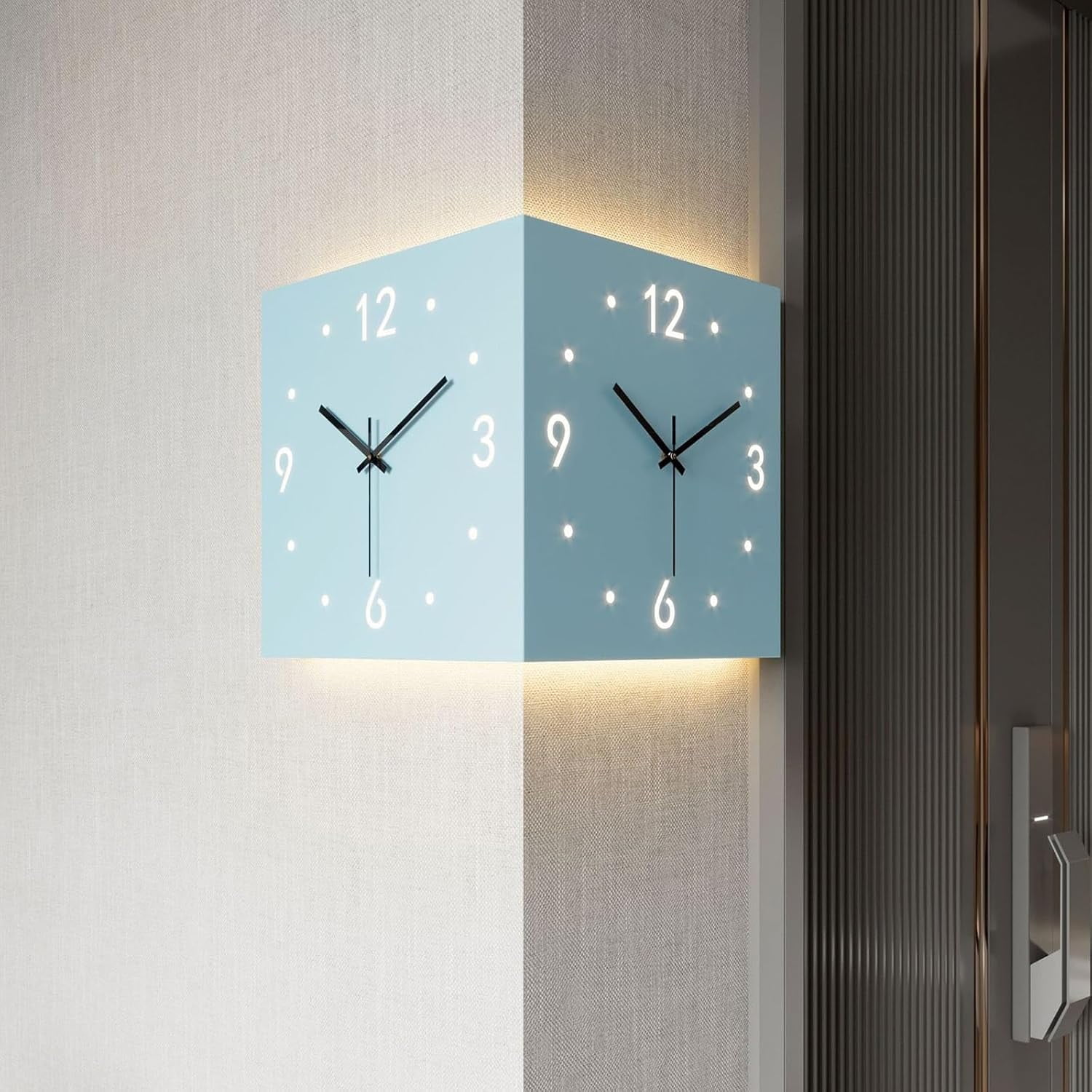 Corner Wall Clocks for Living Room Decor, Luxury Corner Wall Clock with ...