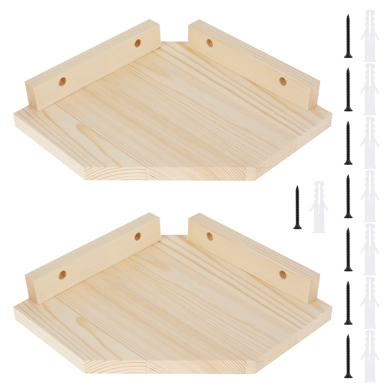 Corner Wall Shelf Wood Floating Corner Shelf Unique Wall Mounted Corner ...